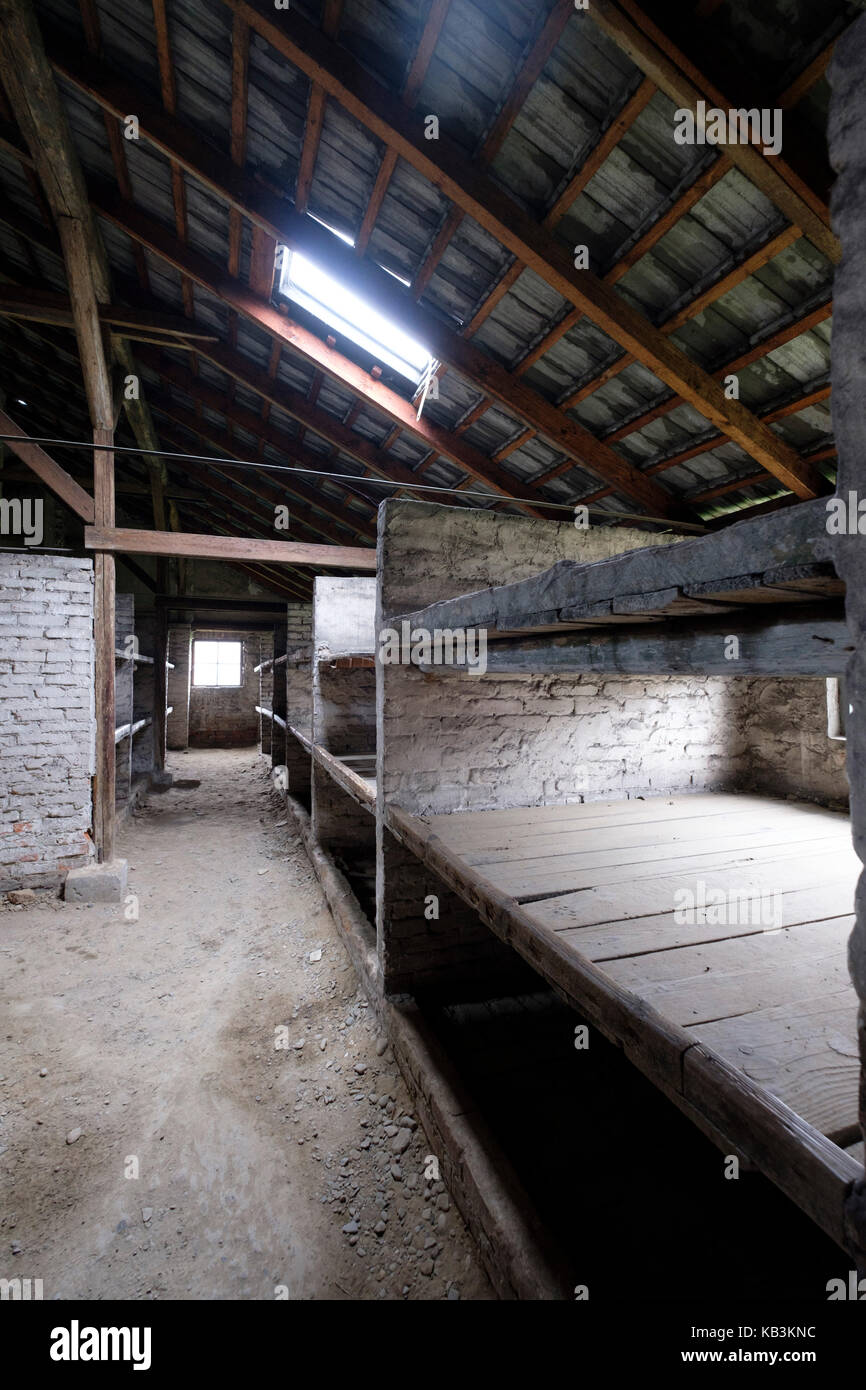 Prisoners barracks at Auschwitz II Birkenau WWII Nazi concentration ...