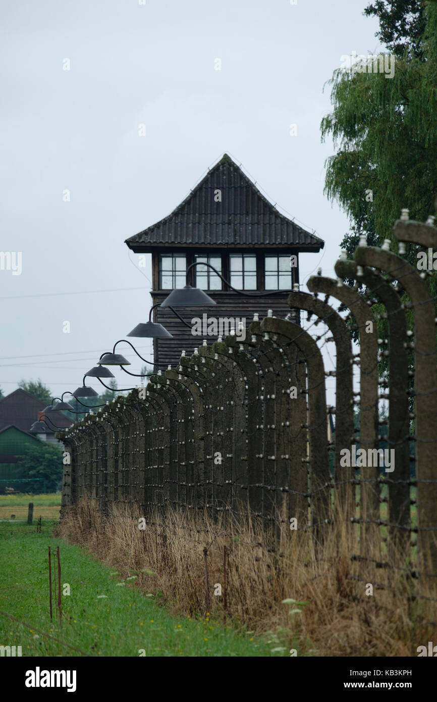 Watchtower of auschwitz concentration camp hi-res stock photography and ...