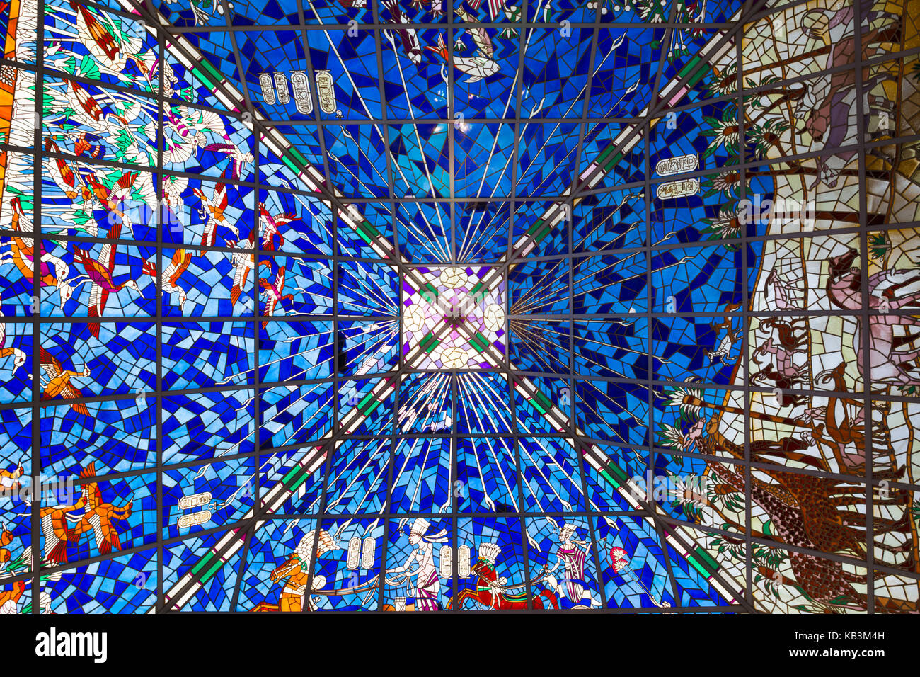 UAE, Dubai, Dubai Creek Area, Wafi Mall ceiling Stock Photo - Alamy