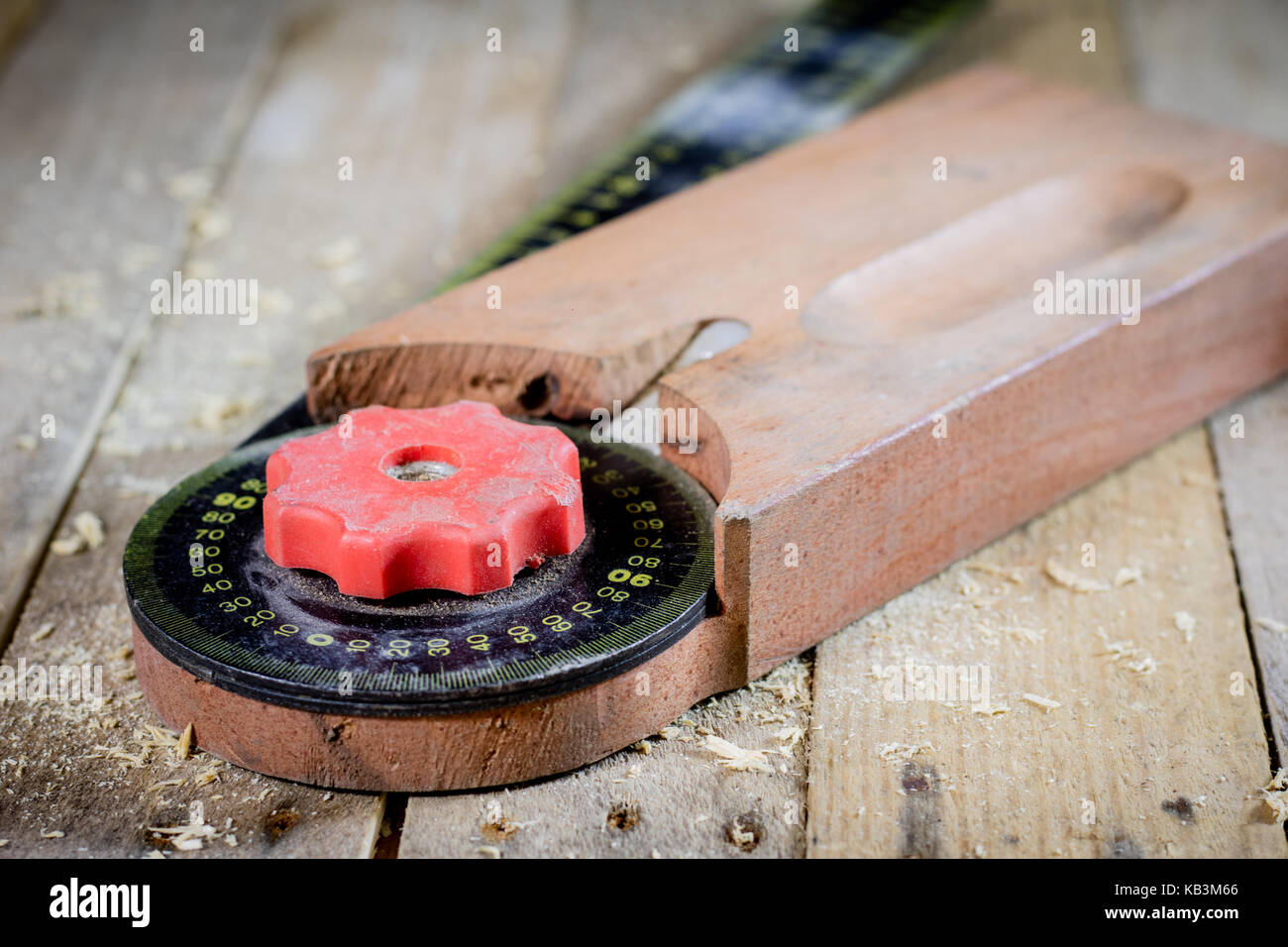 Old good carpentry, tools drill bit. Wooden carpentry table and old ...