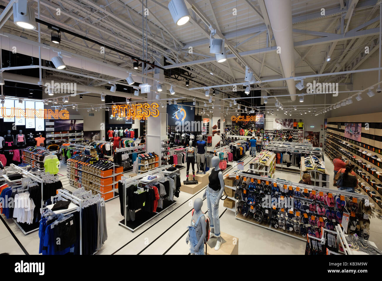 Sports store interior Stock Photo - Alamy