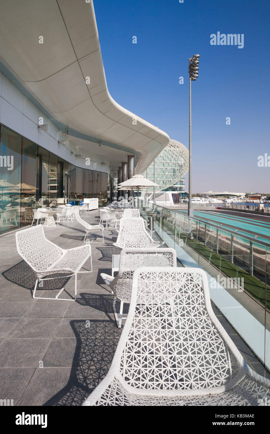 View of the yas hotel at the yas marina circuit hi-res stock ...