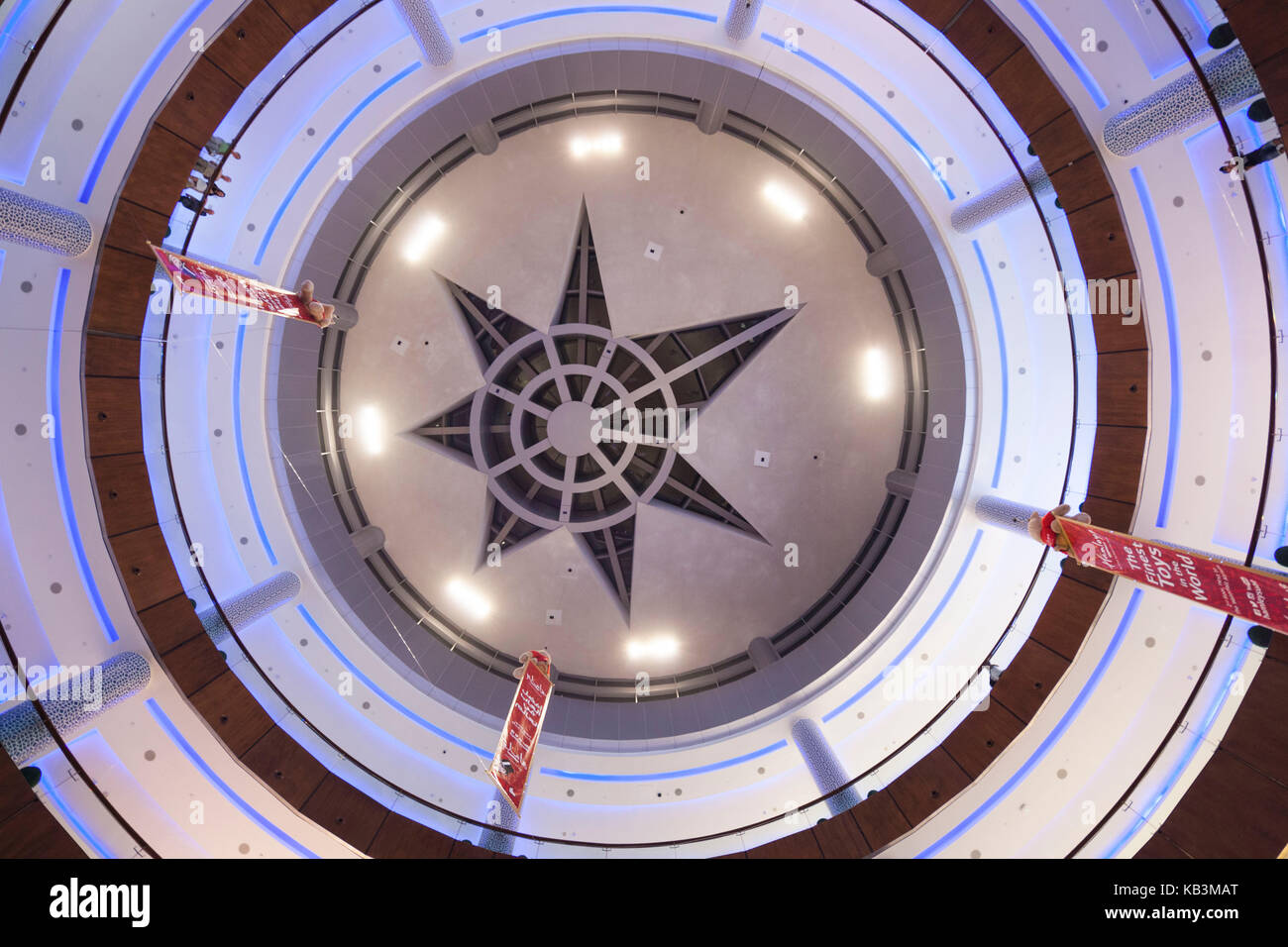 UAE, Dubai, Downtown Dubai, Dubai Mall, interior, ceiling detail Stock ...