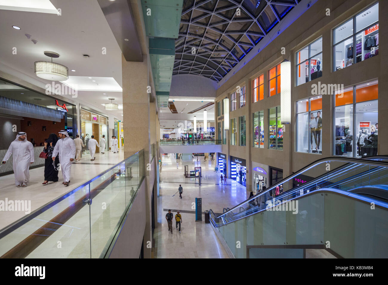 UAE, Abu Dhabi, Yas Island, Yas Mall, interior, opened in 2015 Stock ...