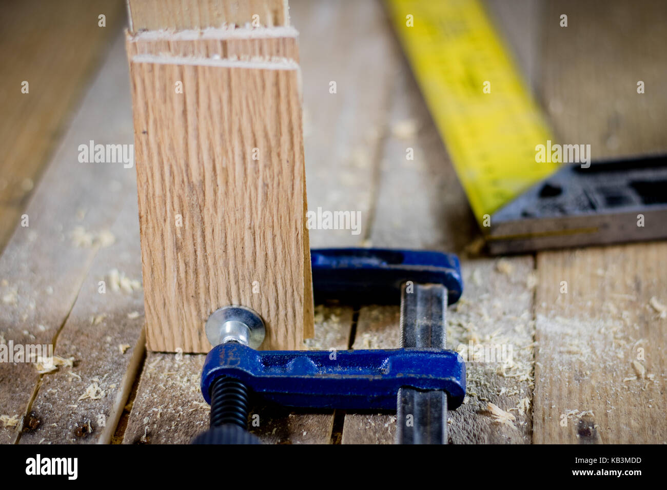 Old good carpentry, tools drill bit. Wooden carpentry table and old ...