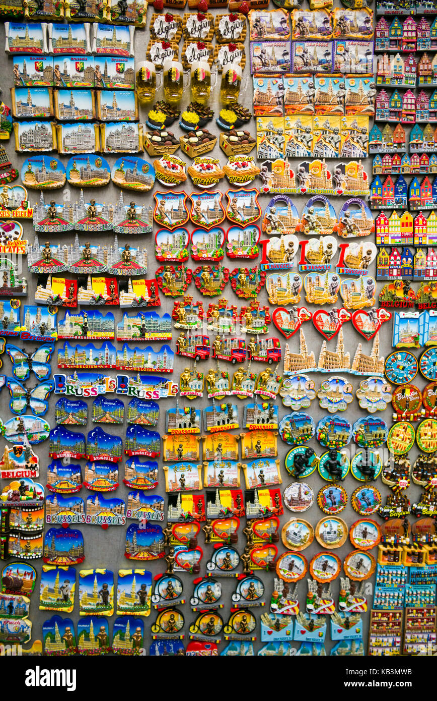 Belgium, Brussels, souvenir fridge magnets Stock Photo - Alamy