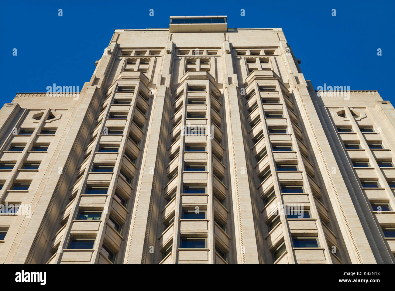 Belgium, Antwerp, KBC Tower or Boerentoren, art-deco skyscraper built ...