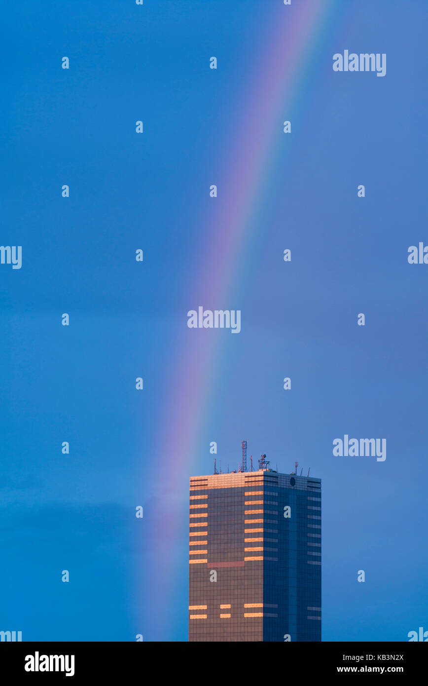 Elevated view of office building with rainbow hi-res stock photography ...