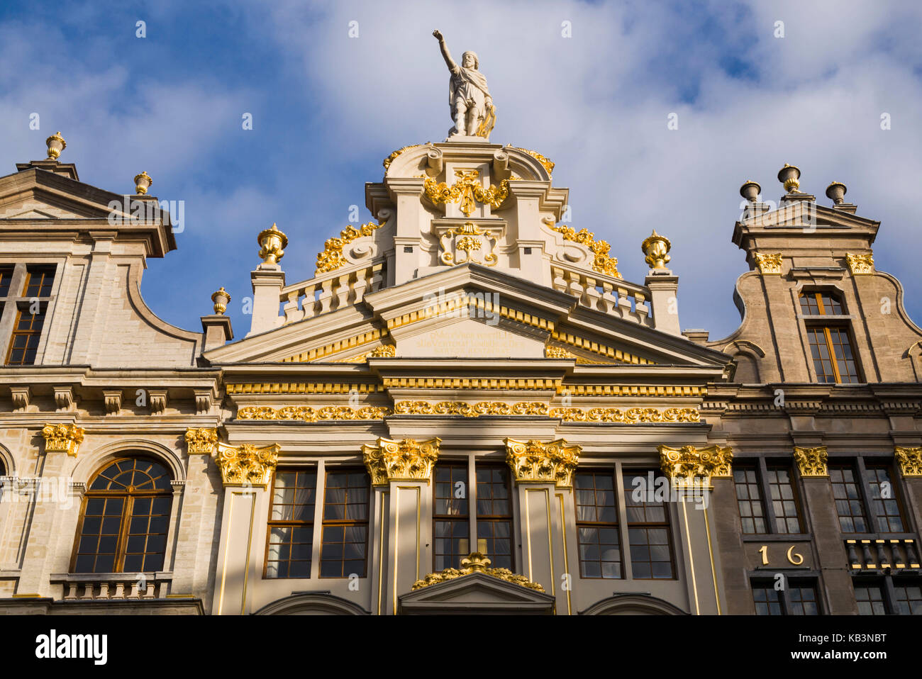 Belgium, Brussels, Grand Place, Guild Hall detail Stock Photo - Alamy