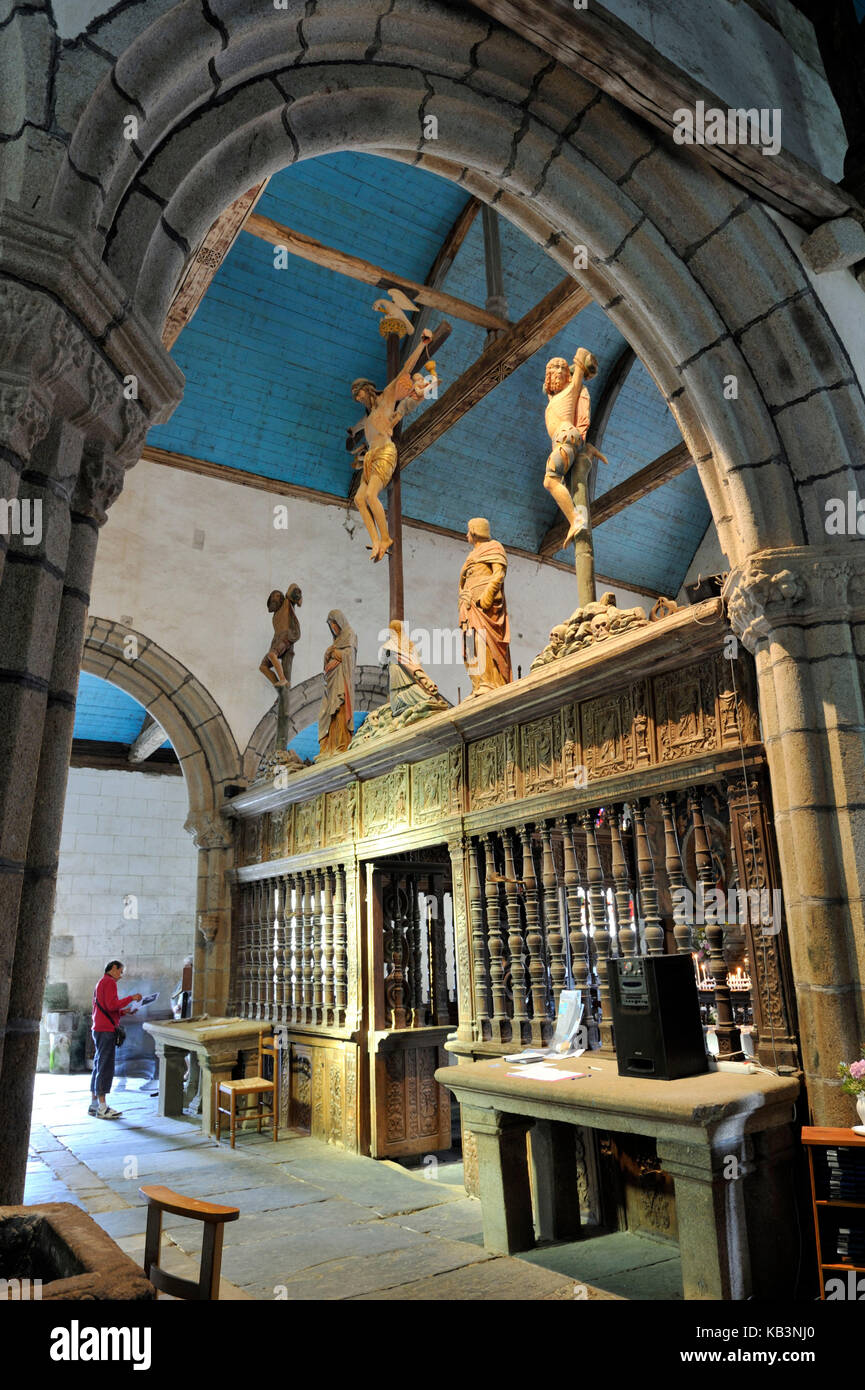 France, Saint Herbot, late Gothic chapel of St Herbot, the chancel ...