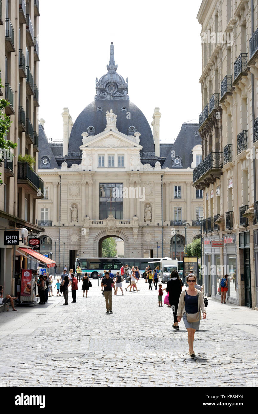 France, Ile et Vilaine, Rennes, Rue de Nemours and Place de la ...