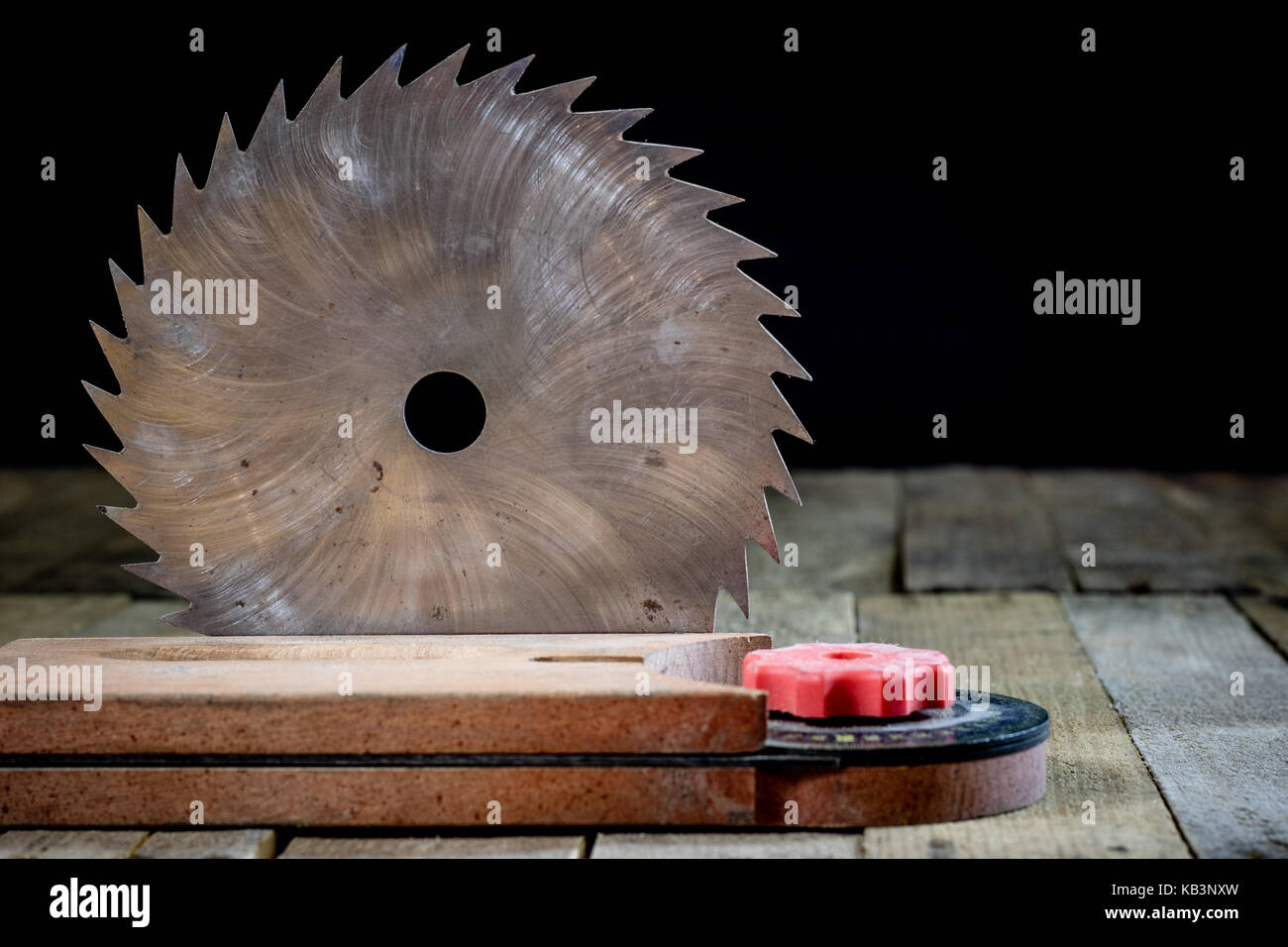 Old good carpentry, tools drill bit. Wooden carpentry table and old ...