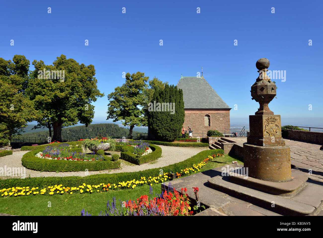 France, Bas Rhin, Mont St Odile, Sainte Odile convent, geographical ...