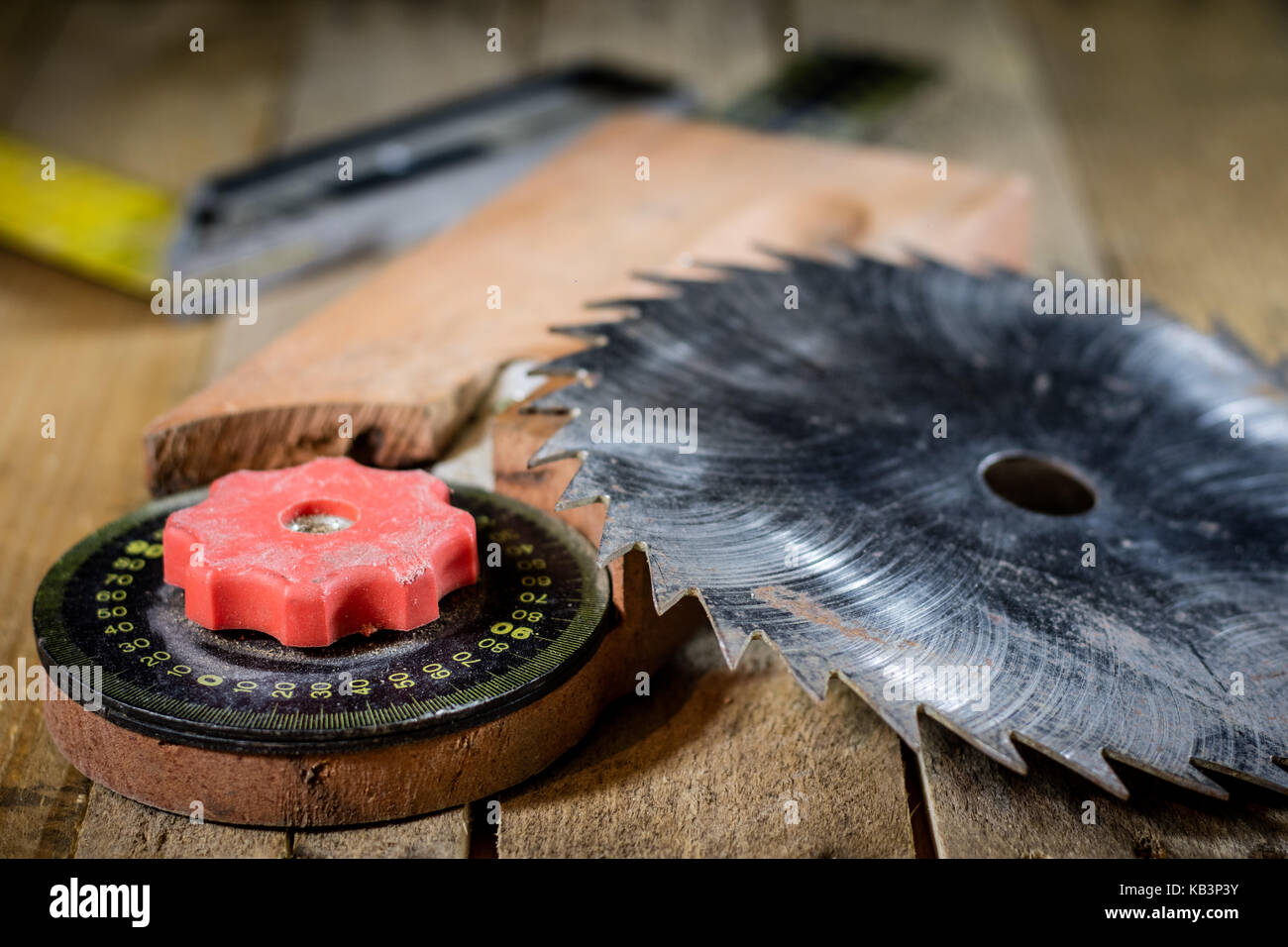 Old good carpentry, tools drill bit. Wooden carpentry table and old ...