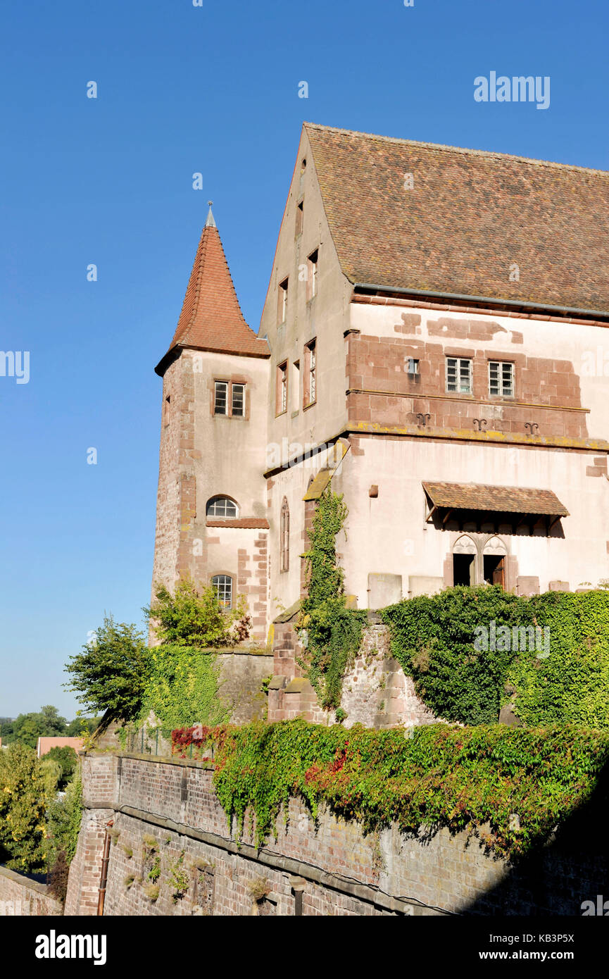 France, Bas-Rhin, Saverne, old episcopal castle of the 17th century ...