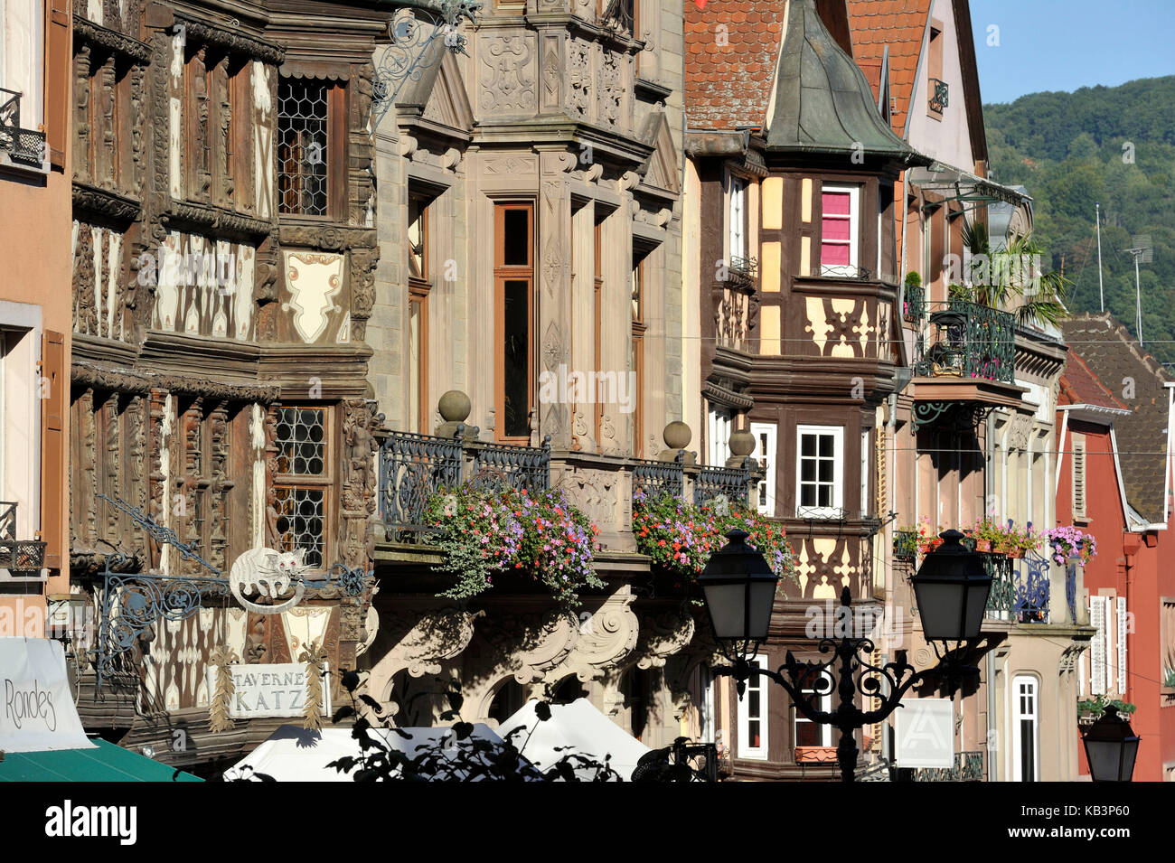 France, Bas Rhin, Saverne, Grand'Rue (Main street) with the Maison Katz ...