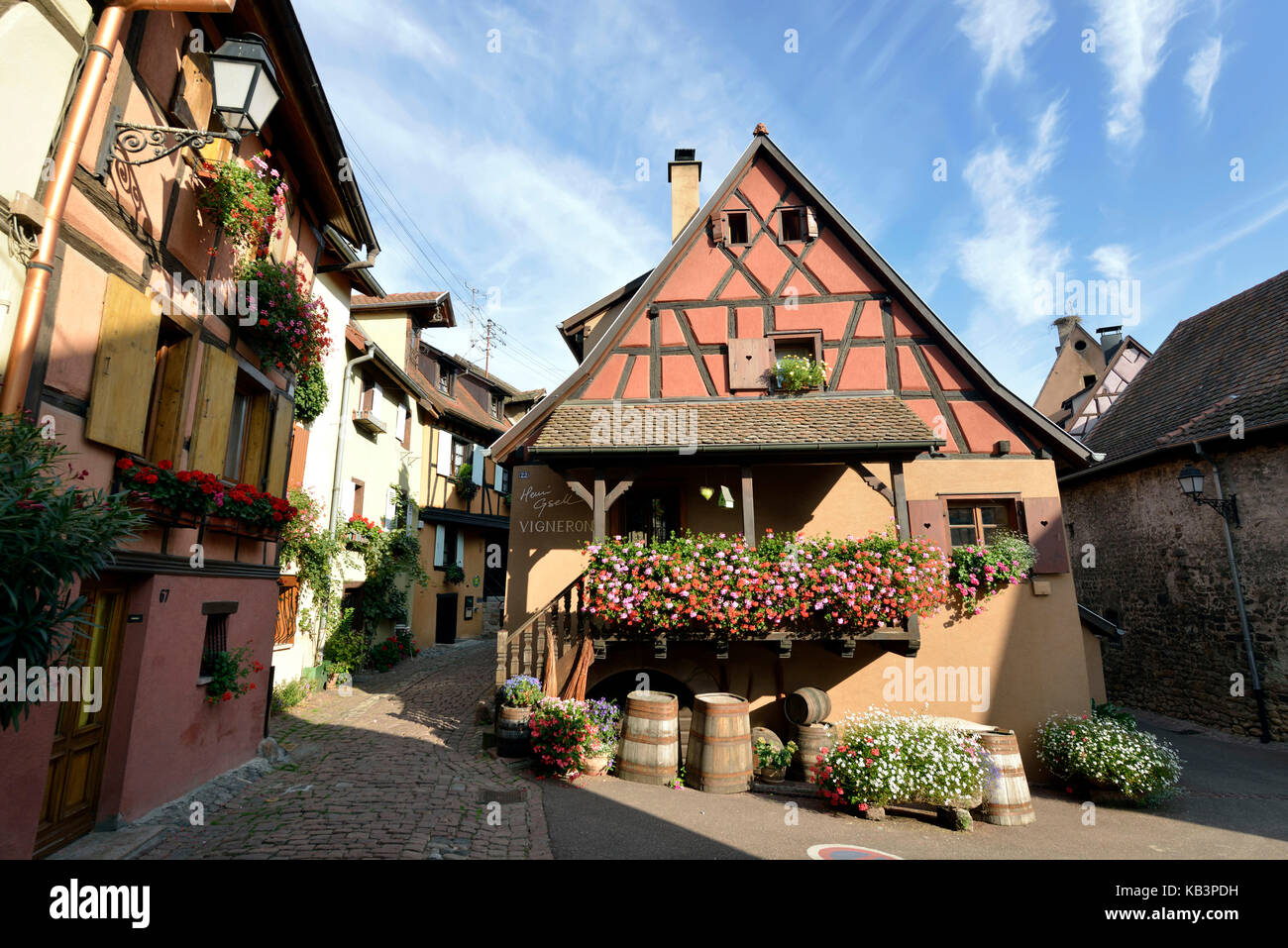 France, Haut Rhin, Alsace Wine Route, Eguisheim, labelled Les Plus ...