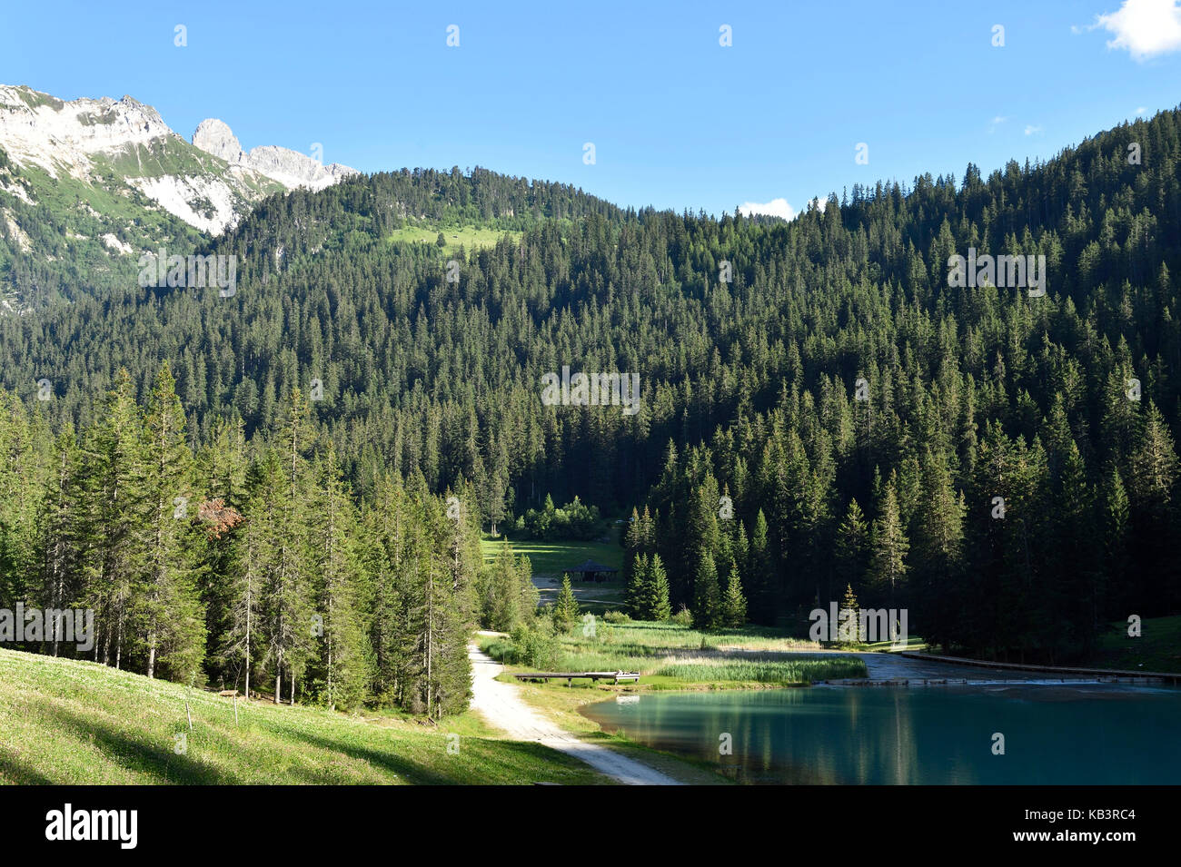 France, Savoie, Vanoise massif, Tarentaise valley, Courchevel, lake La ...