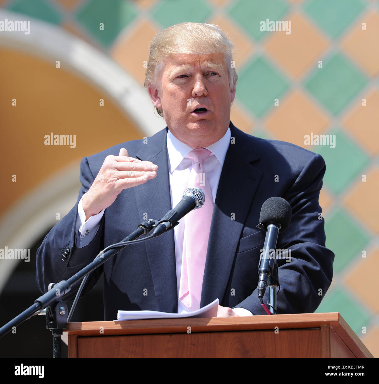 BOCA RATON, FL - APRIL 16: Billionaire Donald J. Trump made his first ...