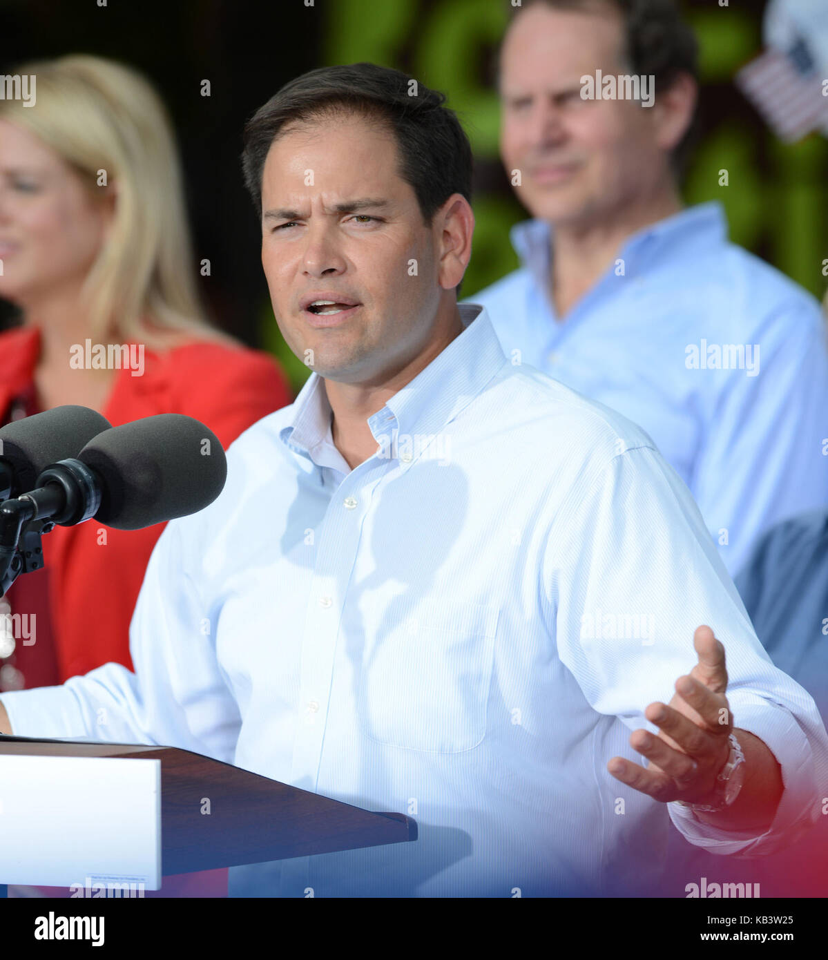 MIAMI, FL - AUGUST 13: Florida Republican Senator Marco Rubio appeared ...