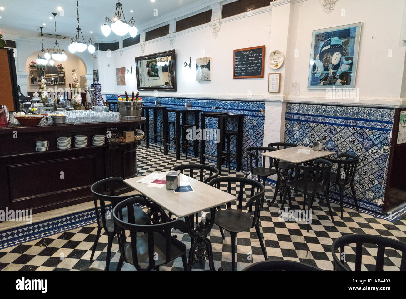 Bar Europa in Seville, Spain Stock Photo - Alamy