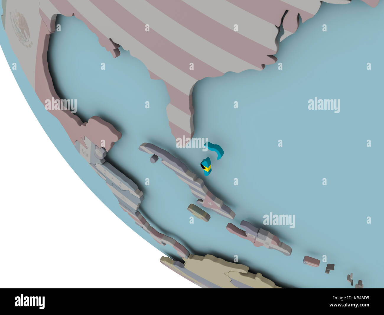 Bahamas map globe