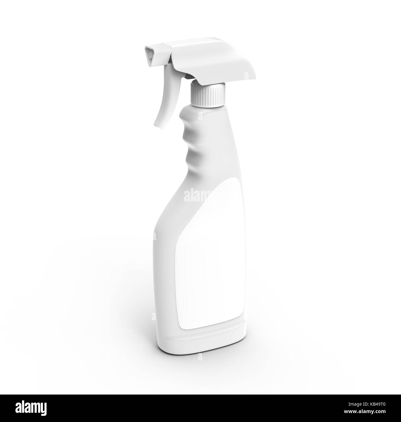 Glass Cleaner mockup, 3d rendering spray bottle template with blank ...