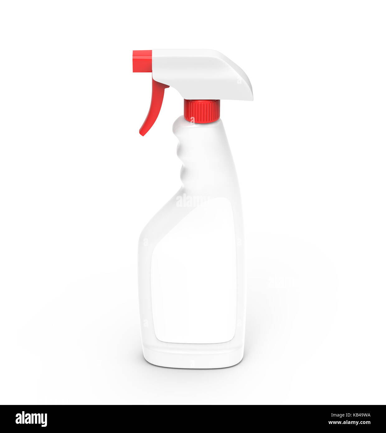Glass Cleaner mockup, 3d rendering spray bottle template with red spray ...