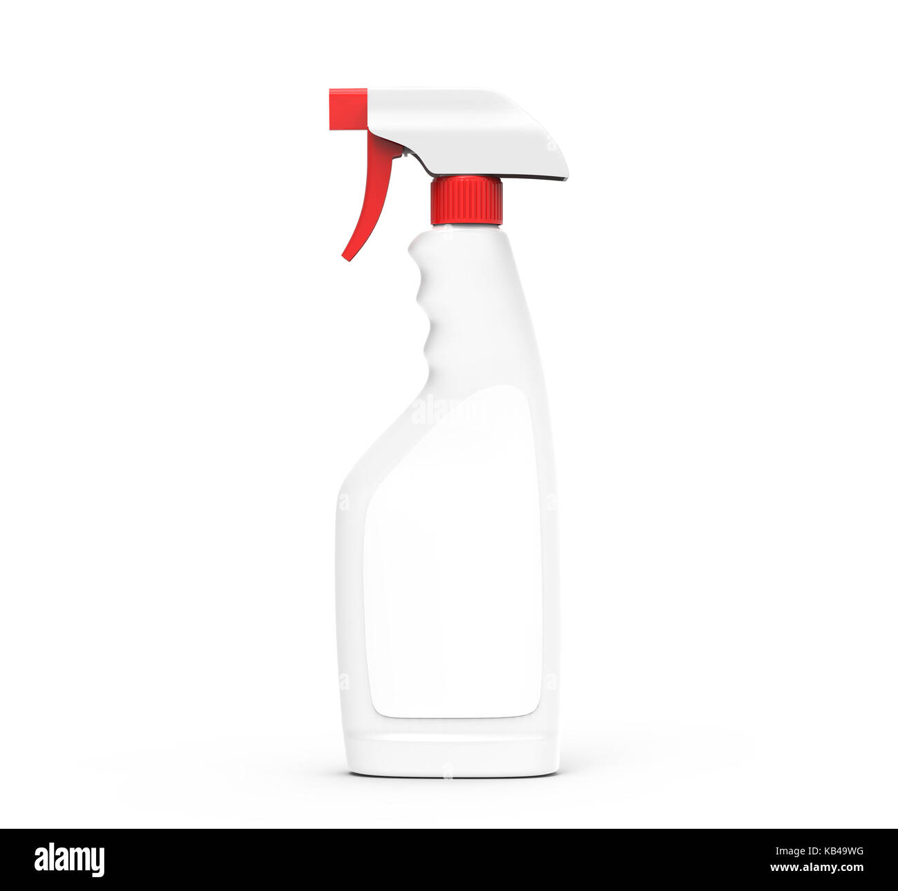Glass Cleaner mockup, 3d rendering spray bottle template with red spray ...