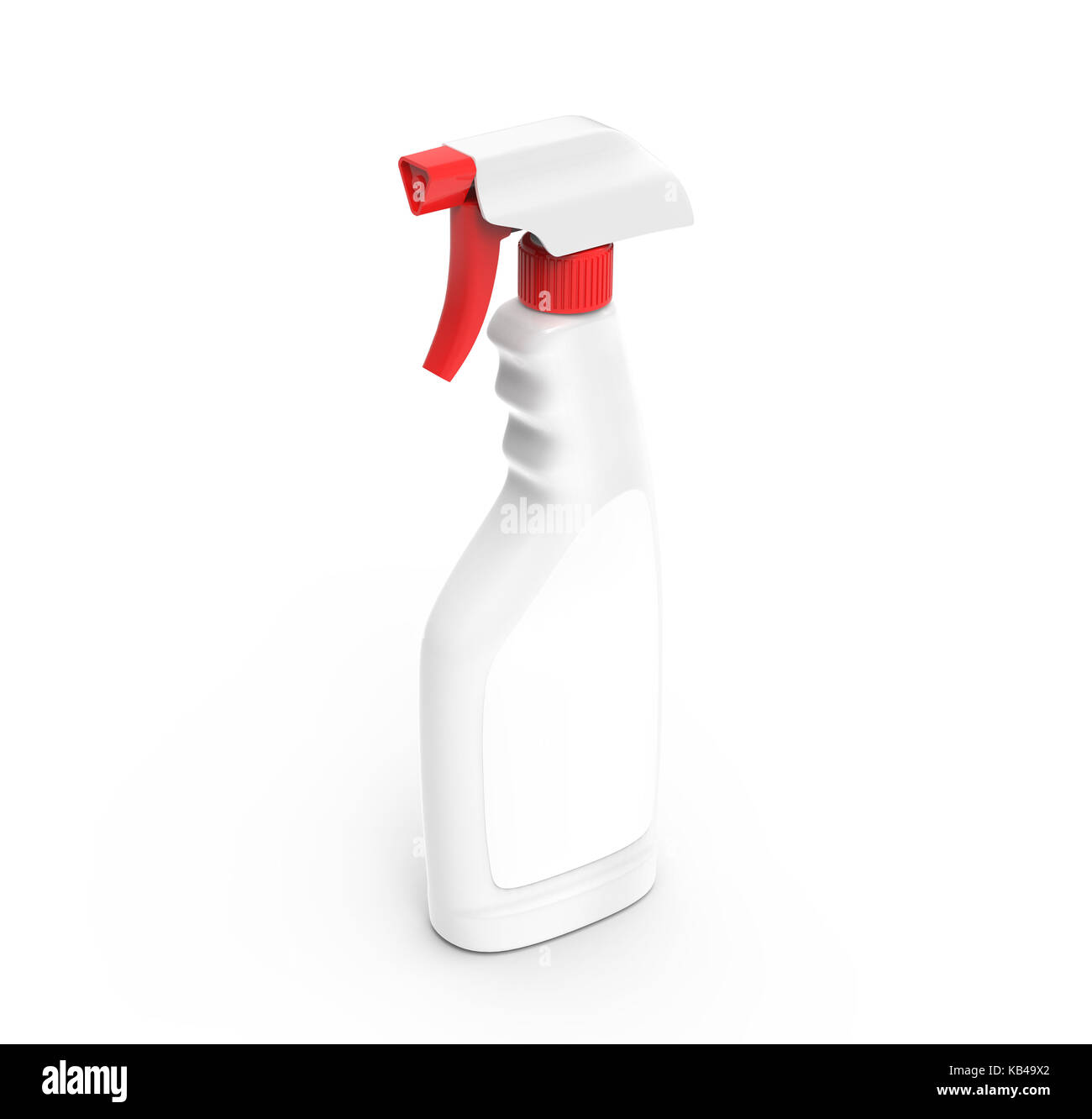 Glass Cleaner mockup, 3d rendering spray bottle template with red spray ...