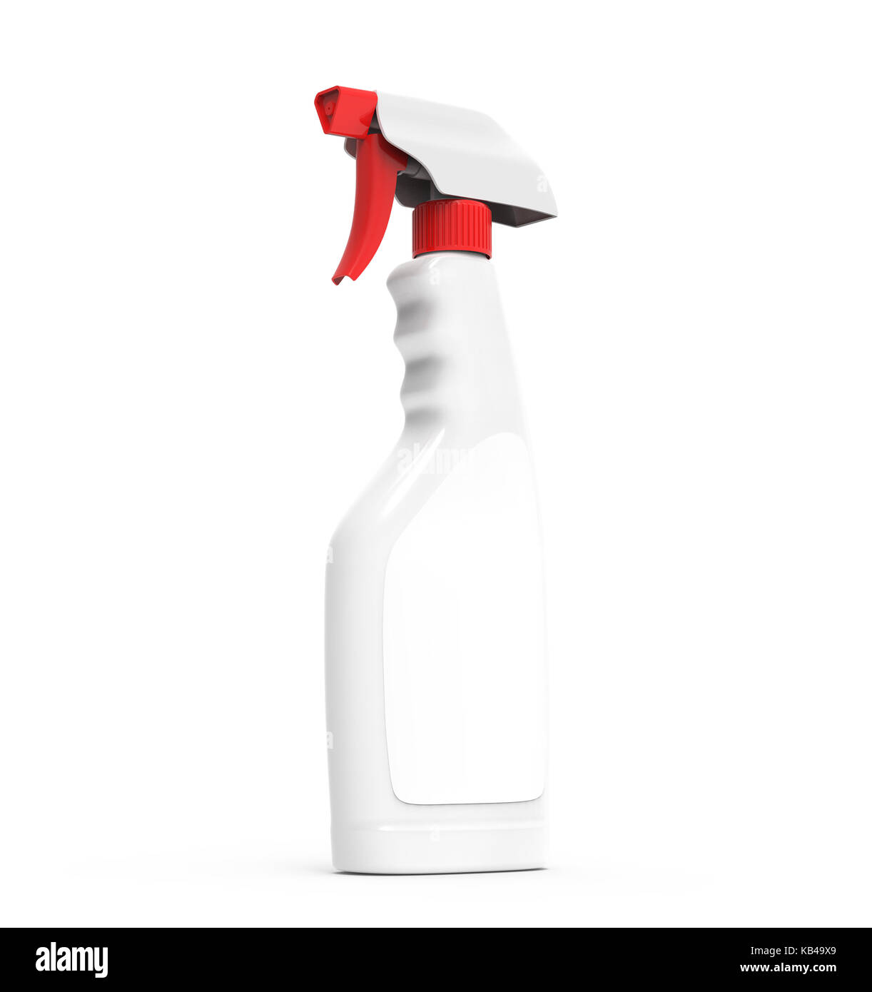 Glass Cleaner mockup, 3d rendering spray bottle template with red spray ...