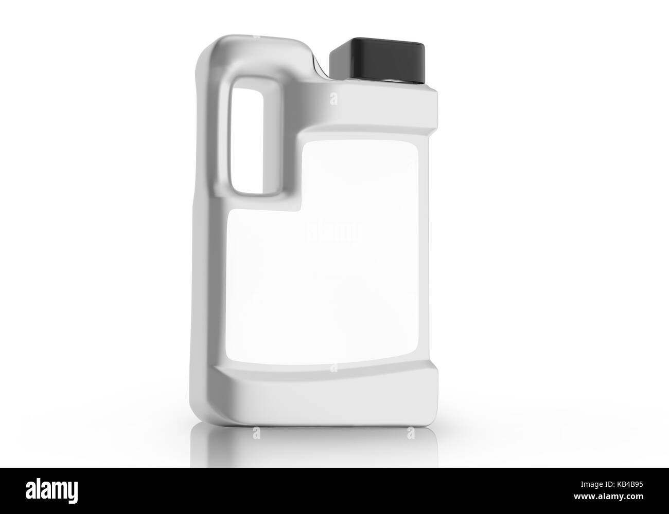 Silver motor oil container, 3d rendering silver bottle with label ...