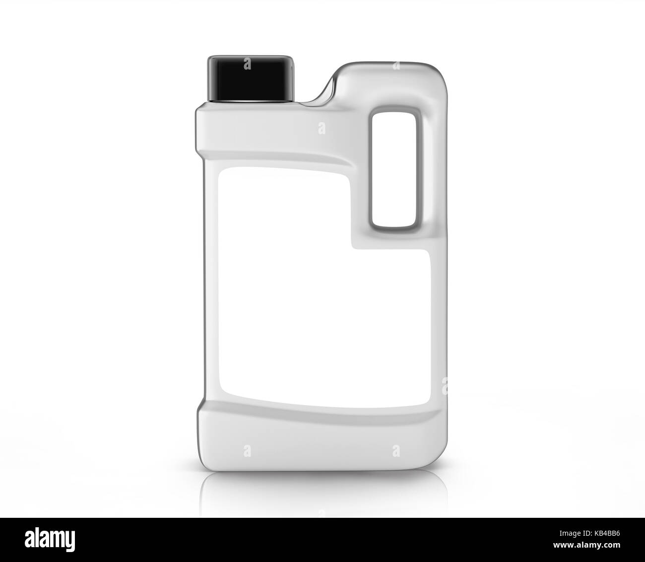 Silver motor oil container, 3d rendering silver bottle with label ...