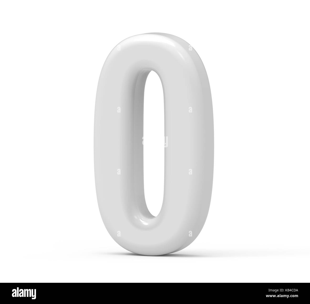 pearl white letter O, 3D rendering inflated alphabet isolated on white ...