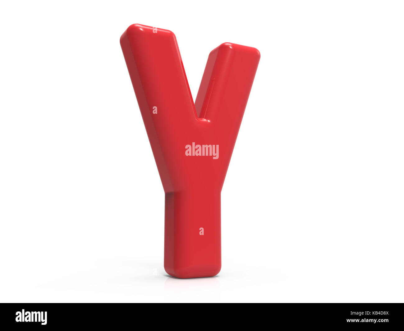 red letter Y, 3D rendering red plastic texture alphabet isolated on ...