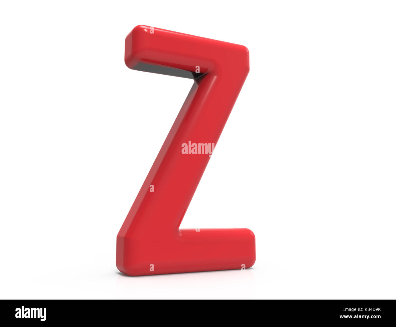 red letter Z, 3D rendering red plastic texture alphabet isolated on ...