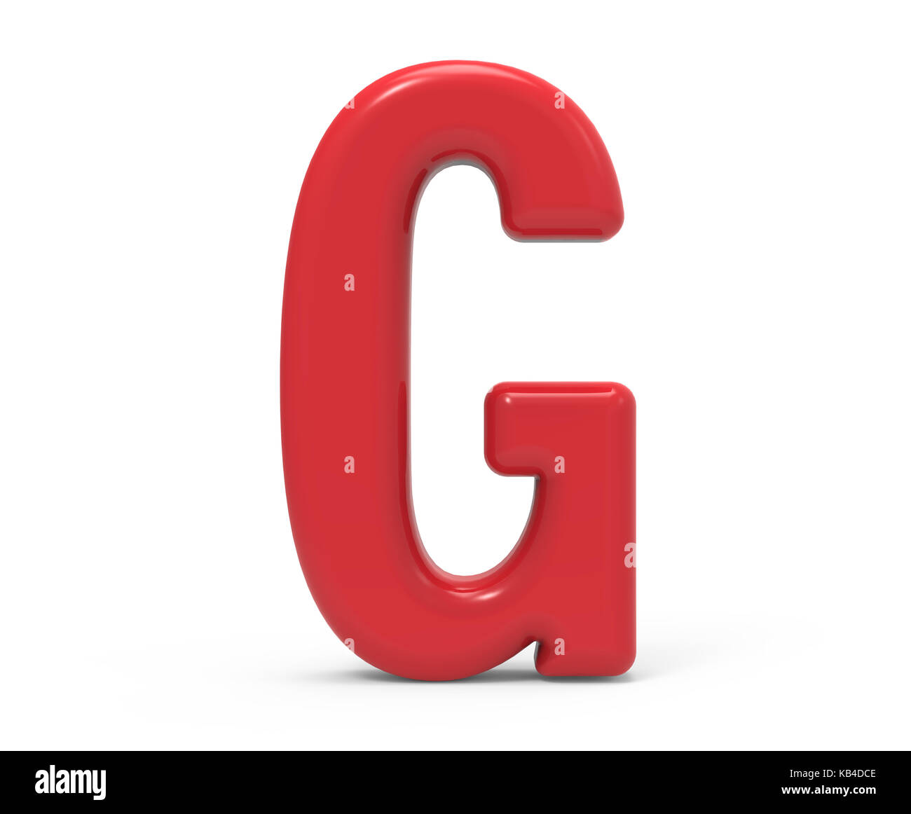 red letter G, 3D rendering red plastic texture alphabet isolated on ...