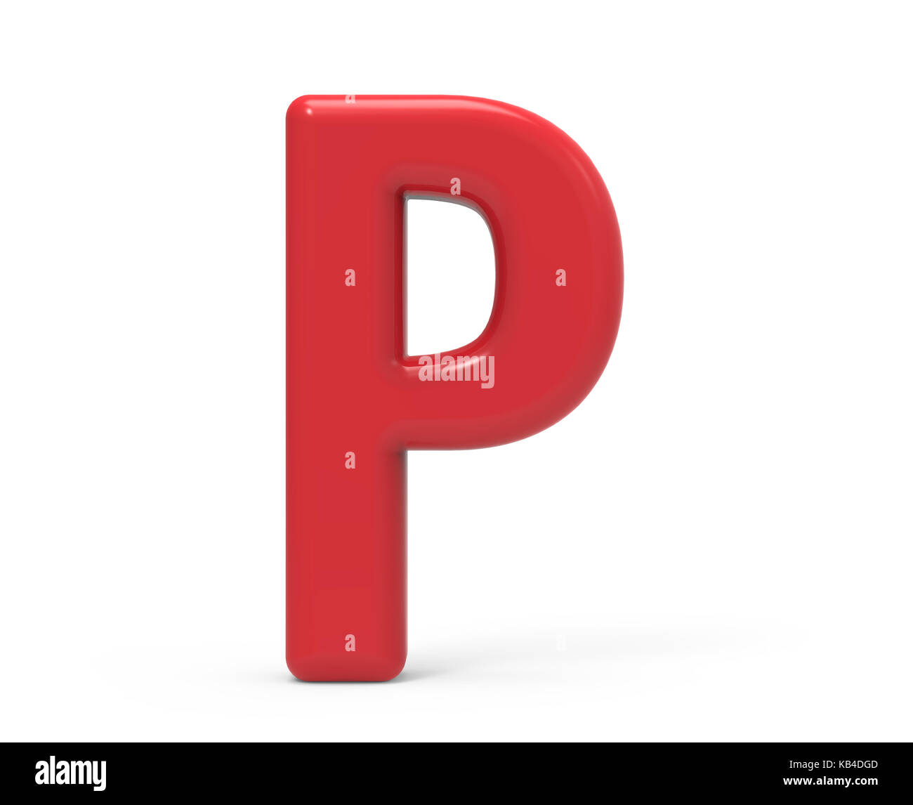 red letter P, 3D rendering red plastic texture alphabet isolated on ...