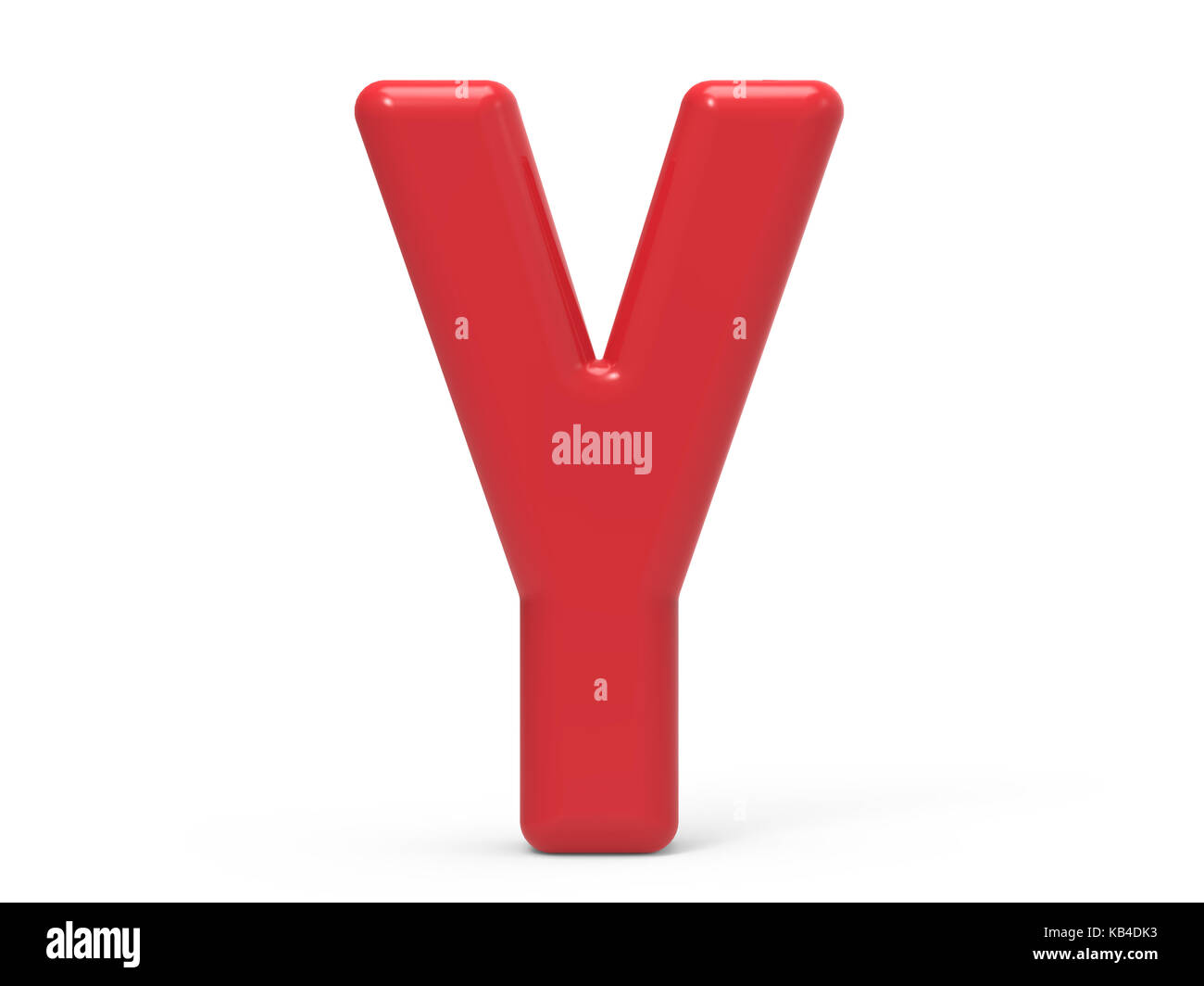 red letter Y, 3D rendering red plastic texture alphabet isolated on ...
