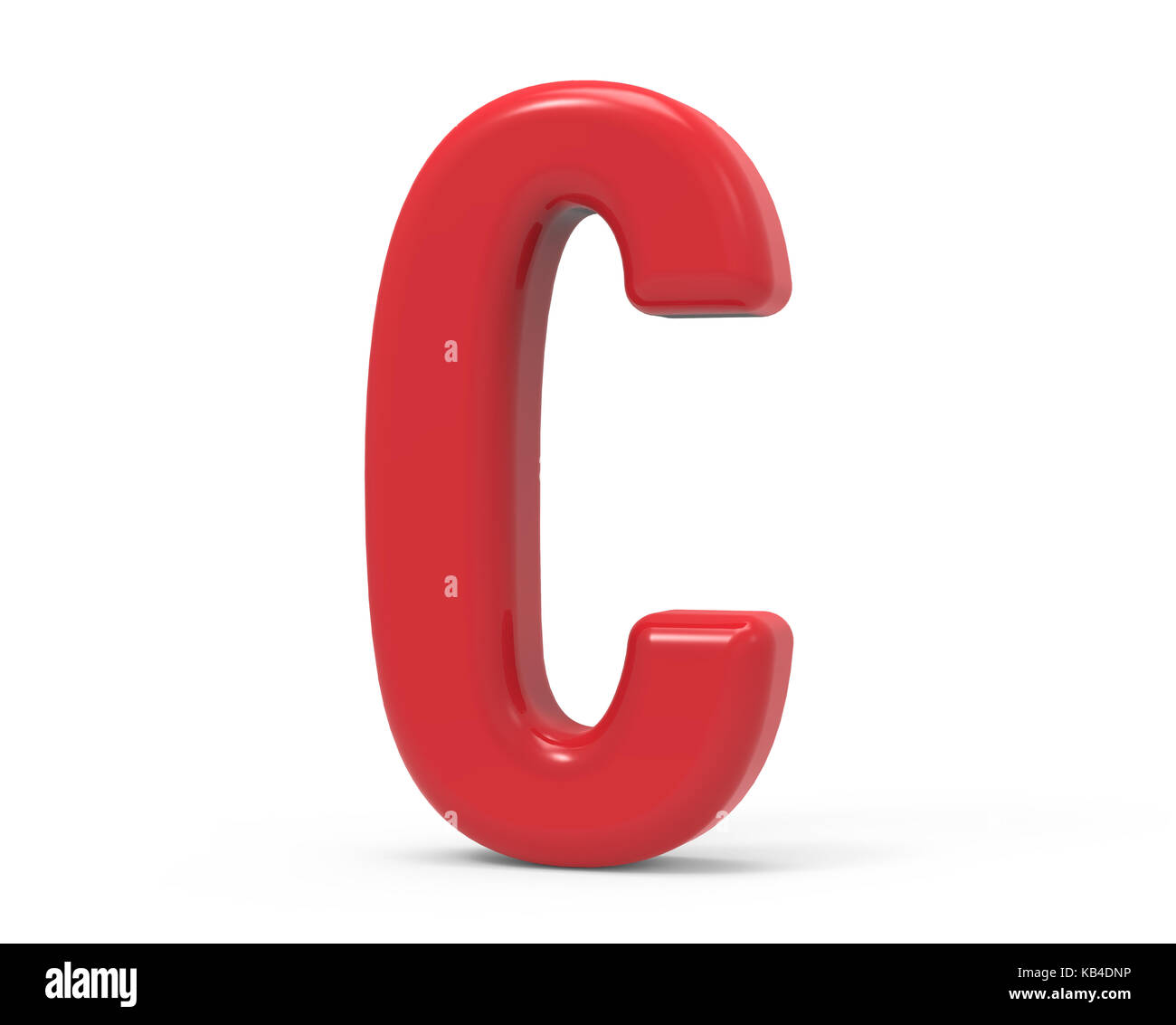red letter C, 3D rendering red plastic texture alphabet isolated on ...