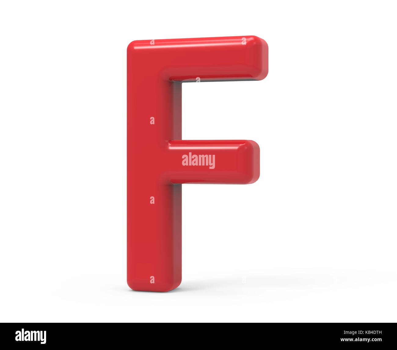 red letter F, 3D rendering red plastic texture alphabet isolated on ...