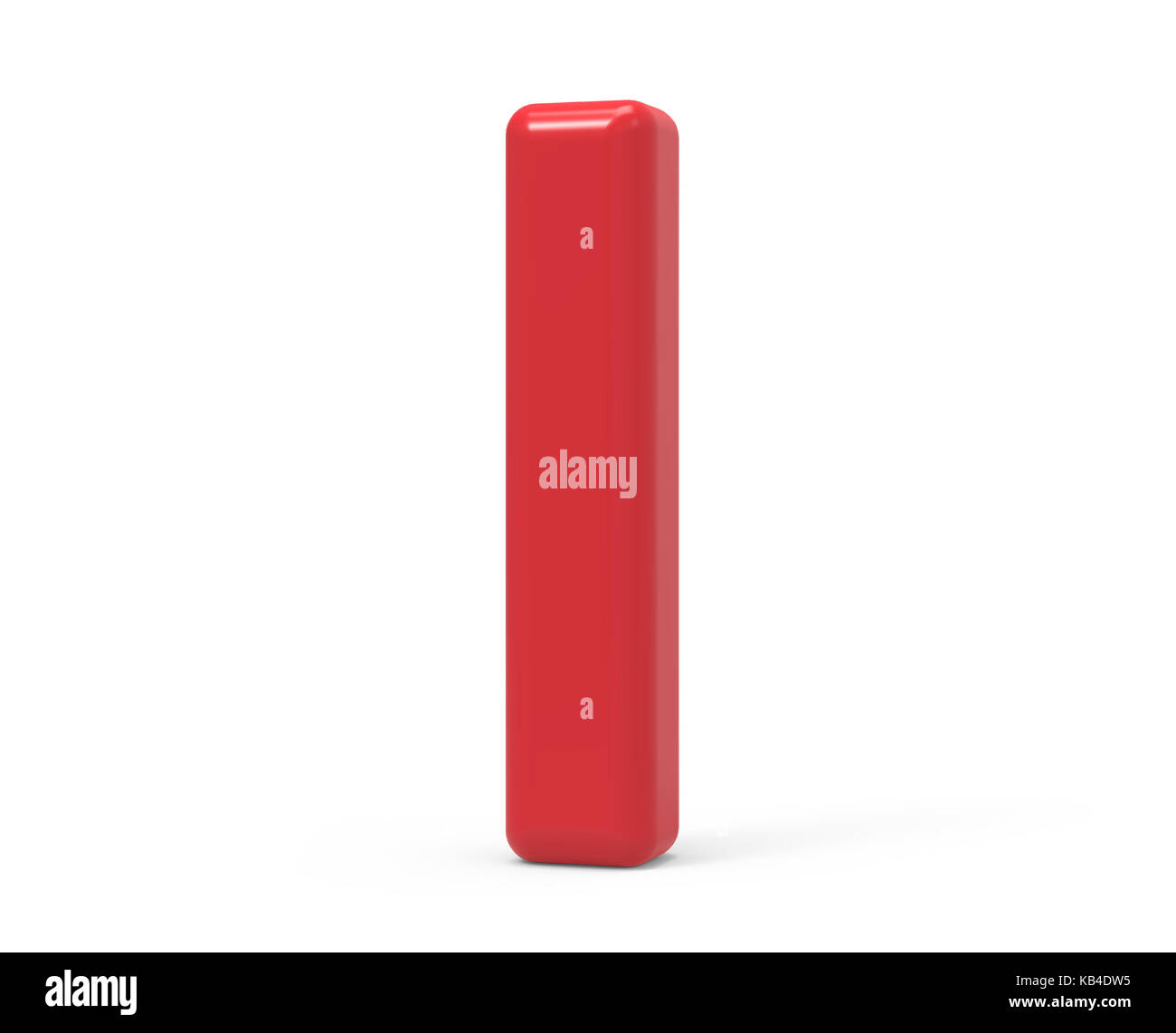 red letter I, 3D rendering red plastic texture alphabet isolated on ...