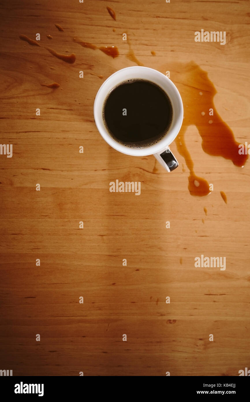 Coffee spill from above hi-res stock photography and images - Alamy