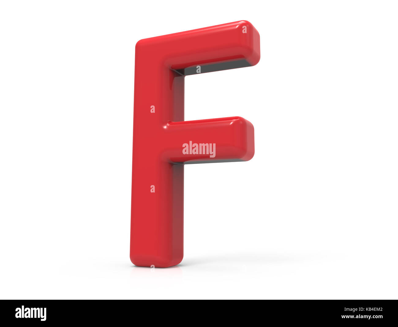 red letter F, 3D rendering red plastic texture alphabet isolated on ...