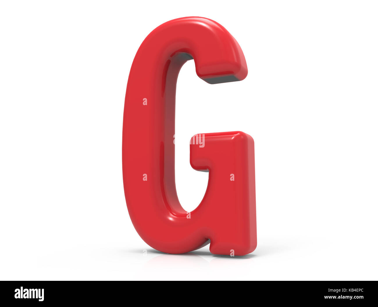 red letter G, 3D rendering red plastic texture alphabet isolated on ...