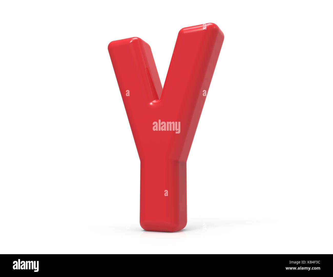 red letter Y, 3D rendering red plastic texture alphabet isolated on ...