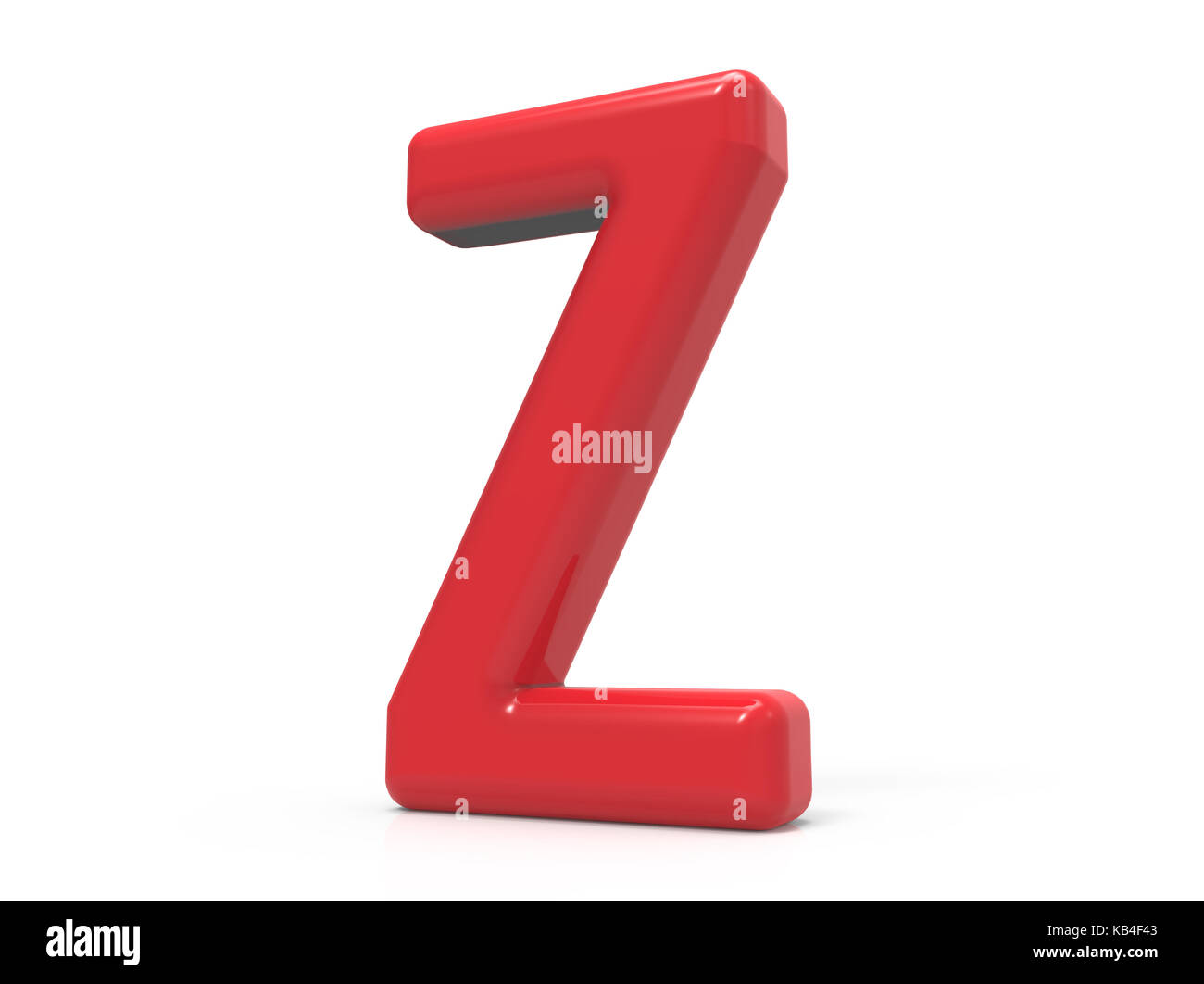 red letter Z, 3D rendering red plastic texture alphabet isolated on ...