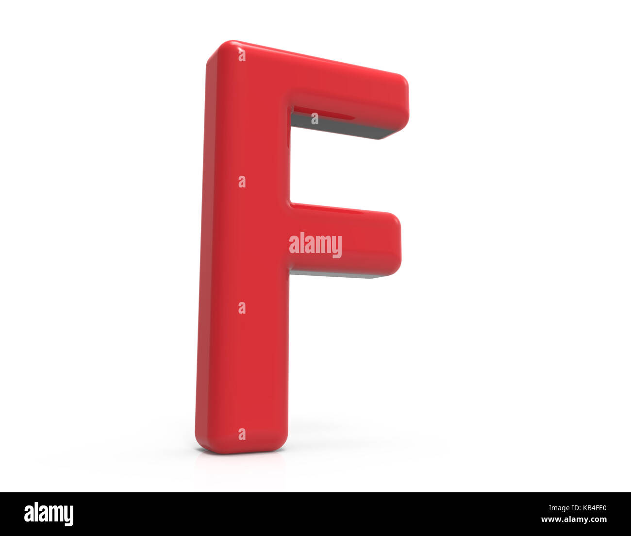 red letter F, 3D rendering red plastic texture alphabet isolated on ...
