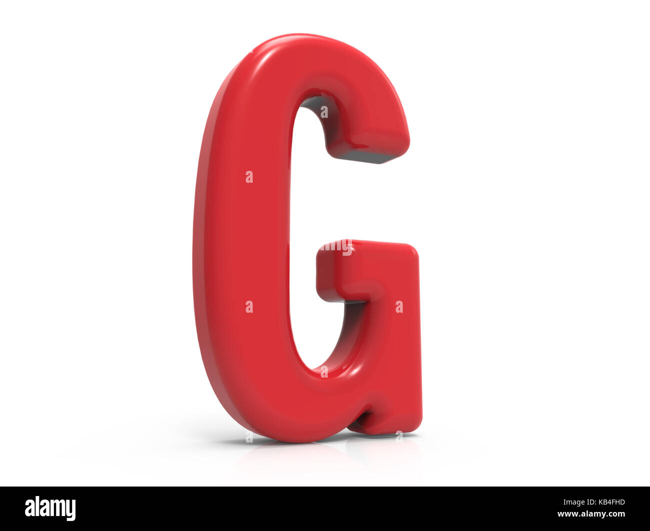 red letter G, 3D rendering red plastic texture alphabet isolated on ...
