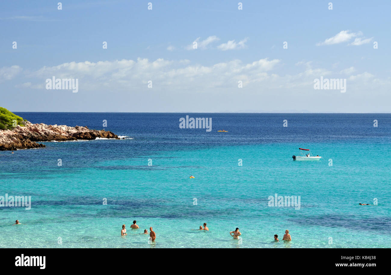 Cala Agulla beach view on Mallorca Balearic island in Spain Stock Photo ...